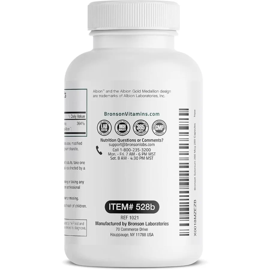 Bronson Selenio 200 mcg para la salud del sistema inmunológico, la ...